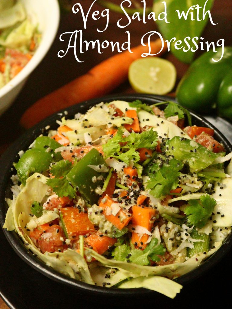 Power Up with a Vibrant Veg Salad with Almond Dressing